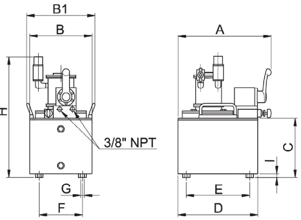 MP - Modular Power Packs With Air Motor - Abdex Hydraulics