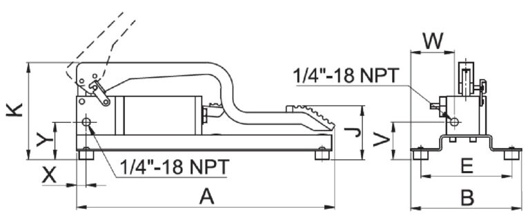 PF - Lightweight Alloy Foot Pumps - Abdex Hydraulics